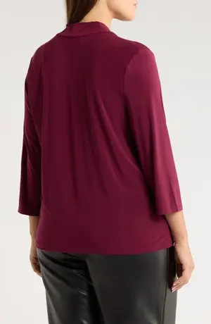 KASPER Tie Neck Top