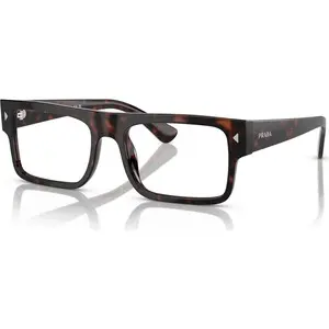 Prada 57mm Rectangle Optical Glasses - Tortoise