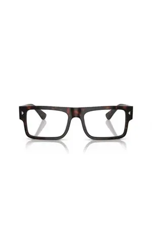 Prada 57mm Rectangle Optical Glasses - Tortoise