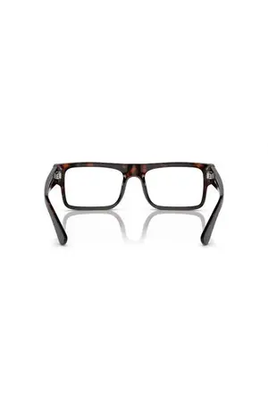 Prada 57mm Rectangle Optical Glasses - Tortoise