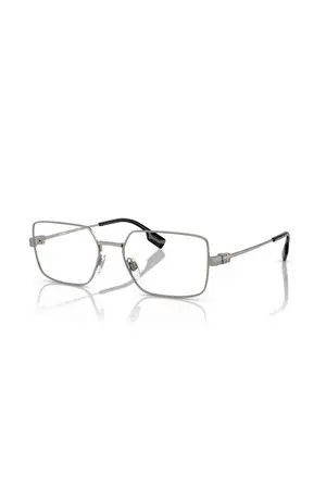 Burberry 56mm Rectangle Optical Glasses - Silver