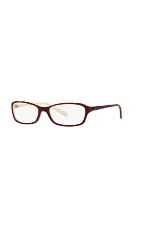 Oakley 52mm Rectangle Eyeglasses - Red
