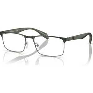 Emporio Armani 56mm Rectangle Optical Glasses - Green