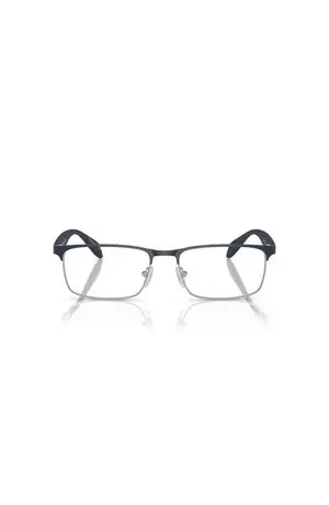 Emporio Armani 56mm Rectangle Optical Glasses - Silver