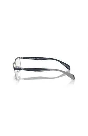 Emporio Armani 56mm Rectangle Optical Glasses - Silver
