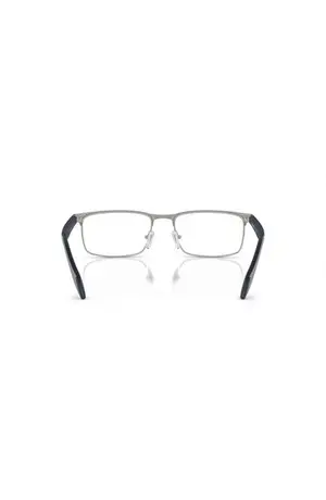Emporio Armani 56mm Rectangle Optical Glasses - Silver