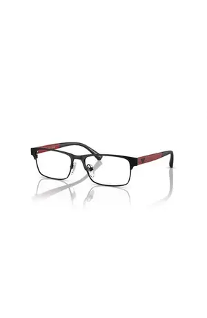 Emporio Armani 49mm Rectangle Optical Glasses - Black