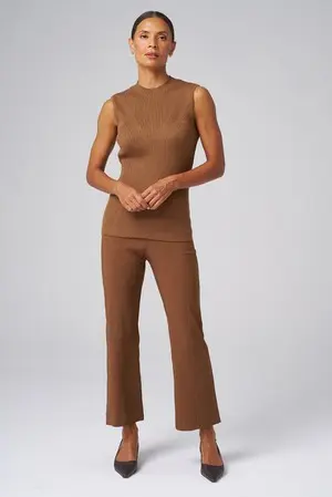 FRANNE GOLDE Modern Ribbed Shell - Camel