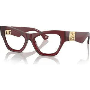 Burberry 51mm Cat Eye Optical Glasses - Red