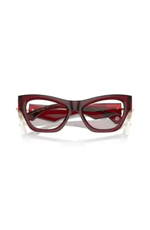 Burberry 51mm Cat Eye Optical Glasses - Red