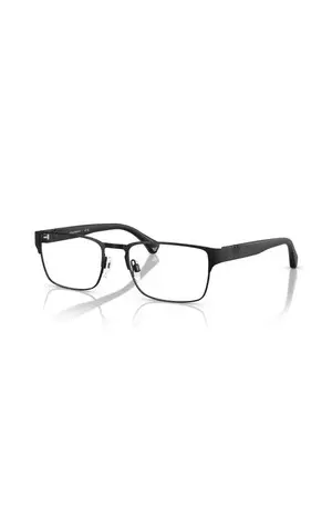 Emporio Armani 55mm Square Full Rim Eyeglasses - Black