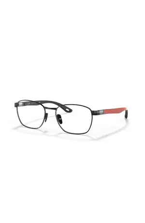 Ray-ban 54mm Rectangle Full Rim Eyeglasses - Black
