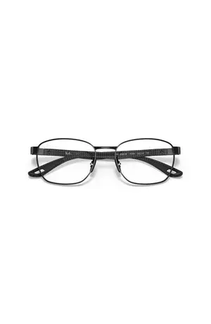 Ray-ban 54mm Rectangle Full Rim Eyeglasses - Black