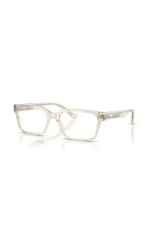 Emporio Armani Rectangle Acetate Eyeglasses - Transparent
