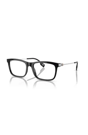 Burberry 55mm Rectangle Optical Glasses - Black/silver