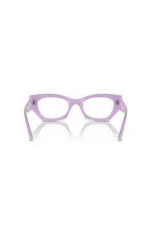 Ray-ban 49mm Irregular Optical Glasses - Violet