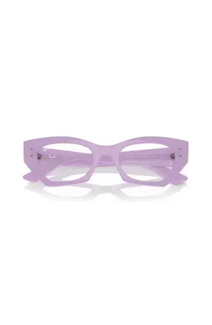 Ray-ban 49mm Irregular Optical Glasses - Violet