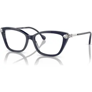 SWAROVSKI 53mm Cat Eye Optical Glasses - Blue