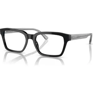Emporio Armani Rectangle Full Rim Optical Glasses - Black