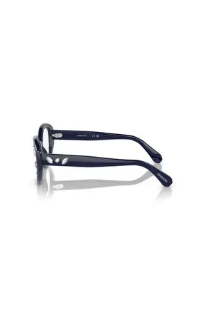 SWAROVSKI 52mm Irregular Eyeglasses - Blue