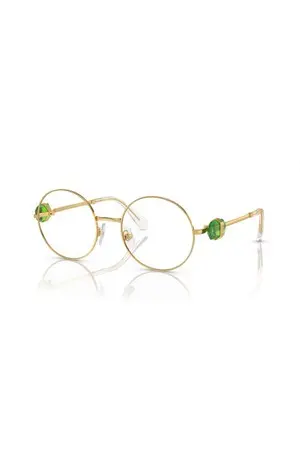 SWAROVSKI 53mm Round Optical Glasses - Gold