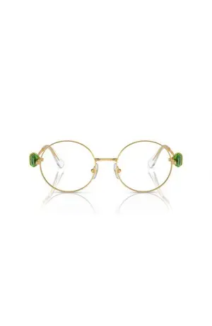 SWAROVSKI 53mm Round Optical Glasses - Gold