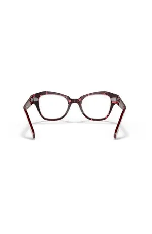 Ray-ban 48mm Irregular Eyeglasses - Red