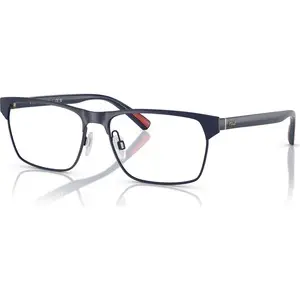 Polo Ralph Lauren 55mm Rectangle Optical Glasses - Blue