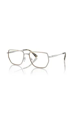 Michael Kors 56mm Irregular Eyeglasses Silver