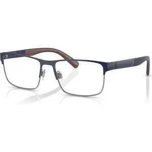 Polo Ralph Lauren 56mm Rectangle Optical Glasses - Blue