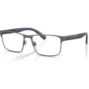 Polo Ralph Lauren 56mm Rectangle Optical Glasses - Grey