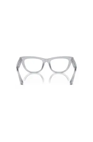 Burberry 52mm Rectangle Optical Glasses - Grey