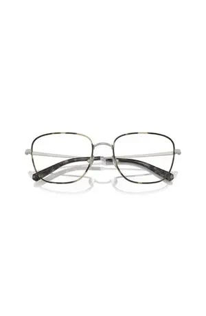 Brooks Brothers Square Full Rim Optical Eyeglasses - Silver