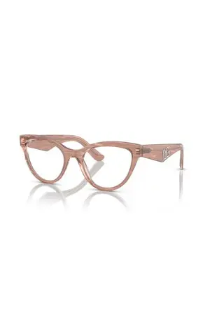 Dolce & Gabbana 52mm Butterfly Eyeglasses - Brown