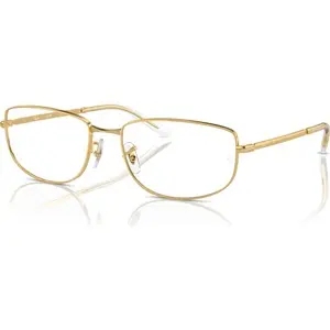 Ray-ban 56mm Irregular Eyeglasses - Gold