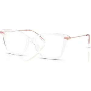 Michael Kors 54mm Square Full Rim Eyeglasses - Transparent