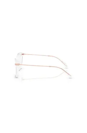 Michael Kors 54mm Square Full Rim Eyeglasses - Transparent