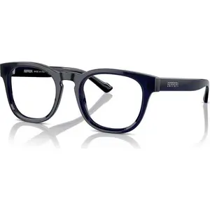 FERRARI 49mm Round Optical Glasses - Blue