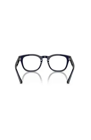 FERRARI 49mm Round Optical Glasses - Blue