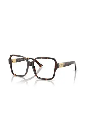 JIMMY CHOO 52mm Square Optical Glasses - Tortoise
