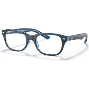 Ray-ban 46mm Square Optical Glasses - Blue