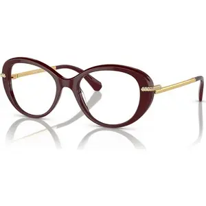 SWAROVSKI 50mm Oval Eyeglasses - Red