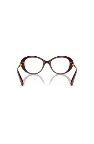 SWAROVSKI 50mm Oval Eyeglasses - Red