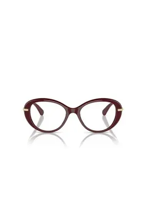 SWAROVSKI Oval Optical Glasses With Crystal Embellishments - Red
