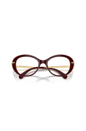 SWAROVSKI Oval Optical Glasses With Crystal Embellishments - Red
