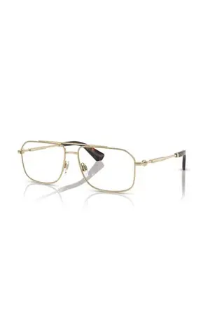 Burberry 58mm Rectangle Optical Glasses - Gold