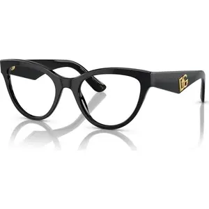 Dolce & Gabbana 50mm Butterfly Eyeglasses - Black