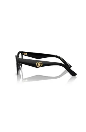 Dolce & Gabbana 50mm Butterfly Eyeglasses - Black