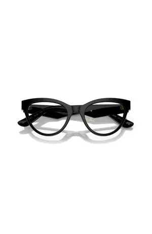 Dolce & Gabbana 50mm Butterfly Eyeglasses - Black