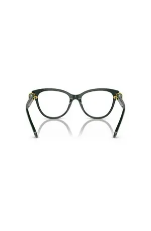 SWAROVSKI 52mm Round Full Rim Eyeglasses - Green